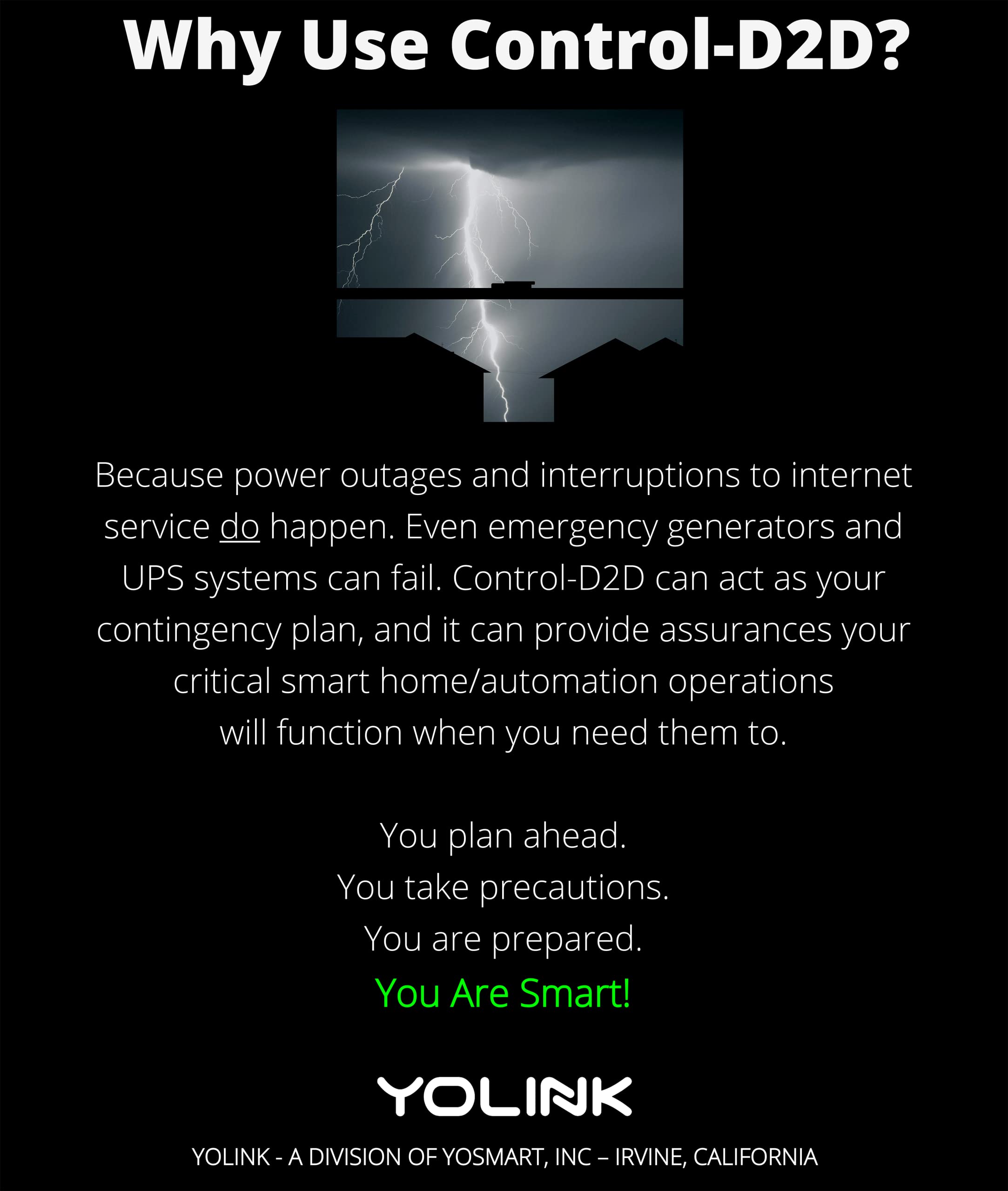 YoLink Remote, 500 Feet World's Longest Range Smart Remote Controller One Button Plugs Switches Outlets Grouping and Controlling, LoRa Enabled Smart Home Automation Device