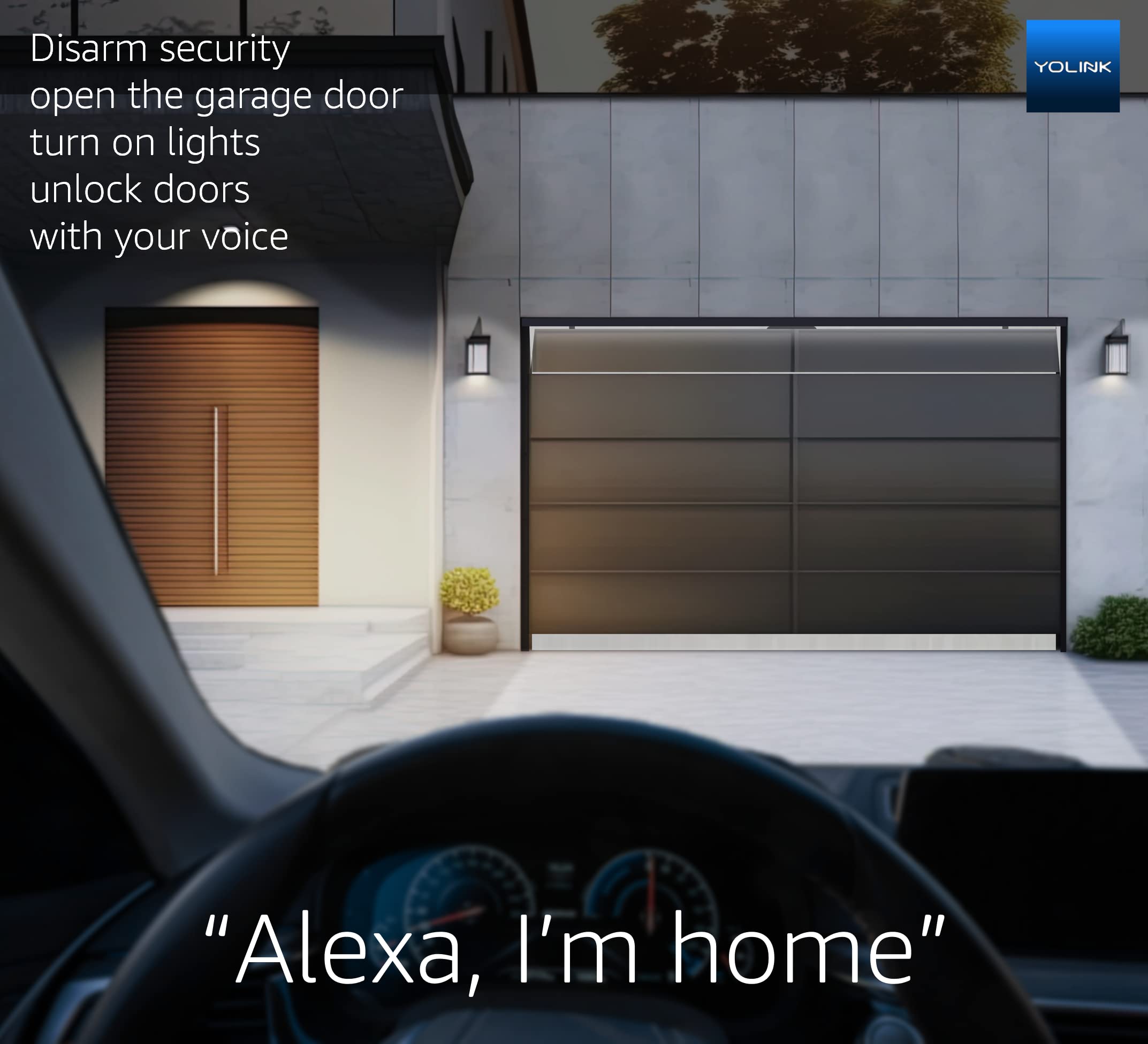 Smart Garage Door Kit with YoLink Hub - App Remotely Control Existing Garage Door Opener, YoLink 1/4 Mile World's Longest Range Garage Door Controller and Wireless Sensor Compatible with Alexa IFTTT