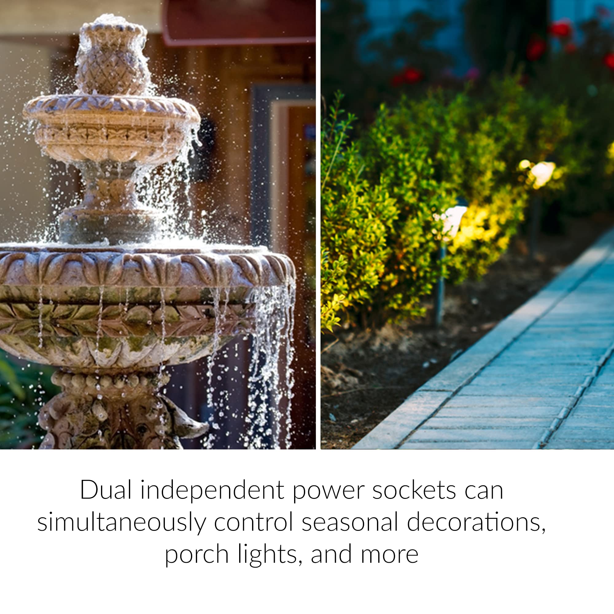 D-Link Wi-Fi Smart Outdoor Plug with 2 Outlets and 1 USB Port, No Hub Required, Works with Google Assistant (DSP-W320-US) , Black