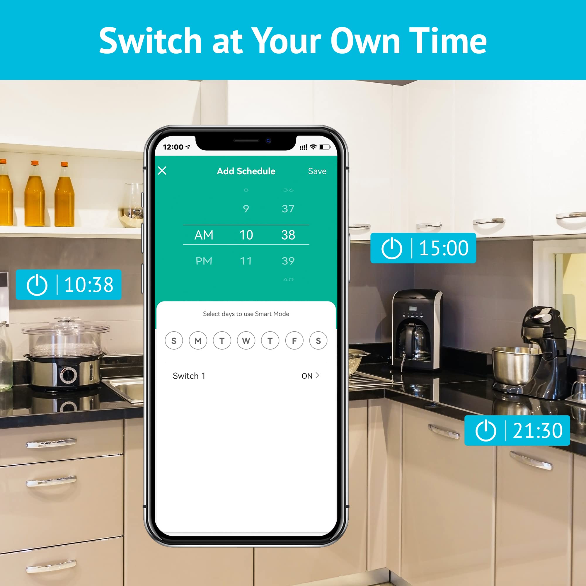 LaView Smart Plug, Smart Outlet Compatible with Alexa, Tuya/BLE Module, Laview App Control Remotely with No Hub Required, Scheduling, ETL, FCC/IC Certified