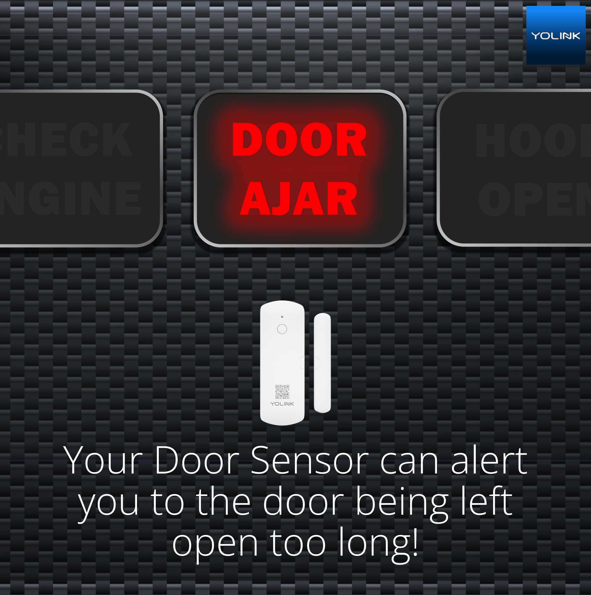 Smart Window Door Sensor, YoLink 1/4 Mile Long Range Wireless Door Sensor Works with Alexa IFTTT, Smartphone Monitoring App Alerts Open Reminder, Alexa, IFTTT, Home Assistant, YoLink Hub Required