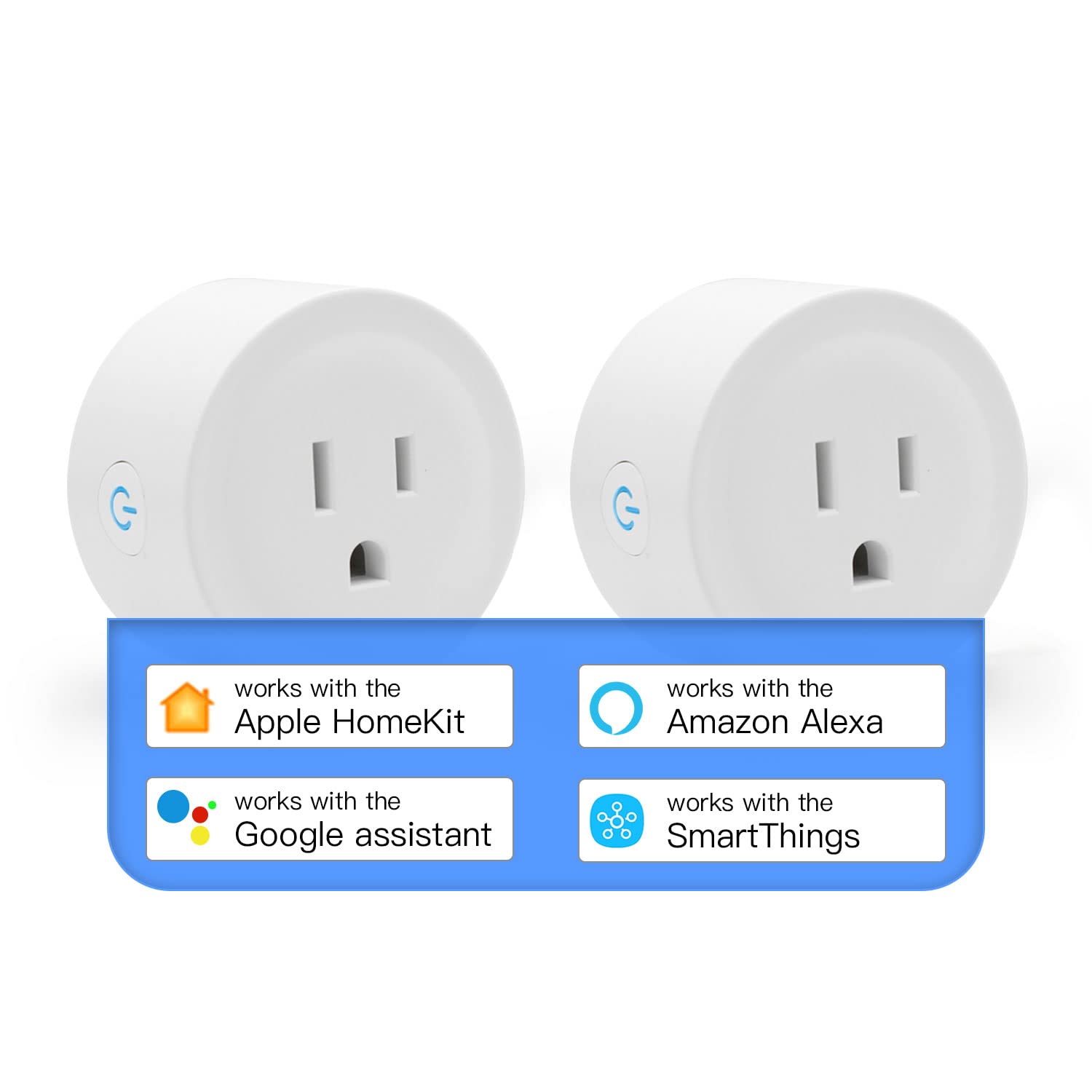 Smart Plug Mini HomeKit, Smart WiFi Outlet Socket Support Apple HomeKit, Amazon Alexa and Google Assistant Voice Control Plug with Timer Function and Group Control Apple MFi Certified No Hub Required