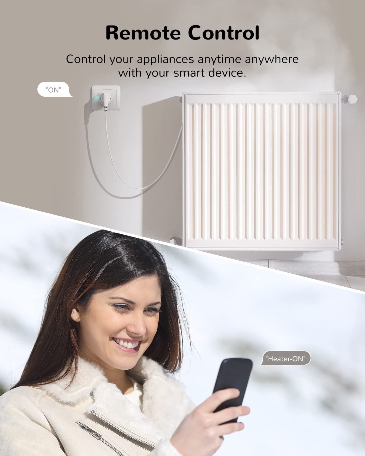 Smart Plug, PORIK WiFi Outlet Smart Home Plugs that Work with Alexa, Google Assistant & SmartThings, Smart Socket with Remote and Voice Control, Timer & Schedule, No Hub Required, 4 pack