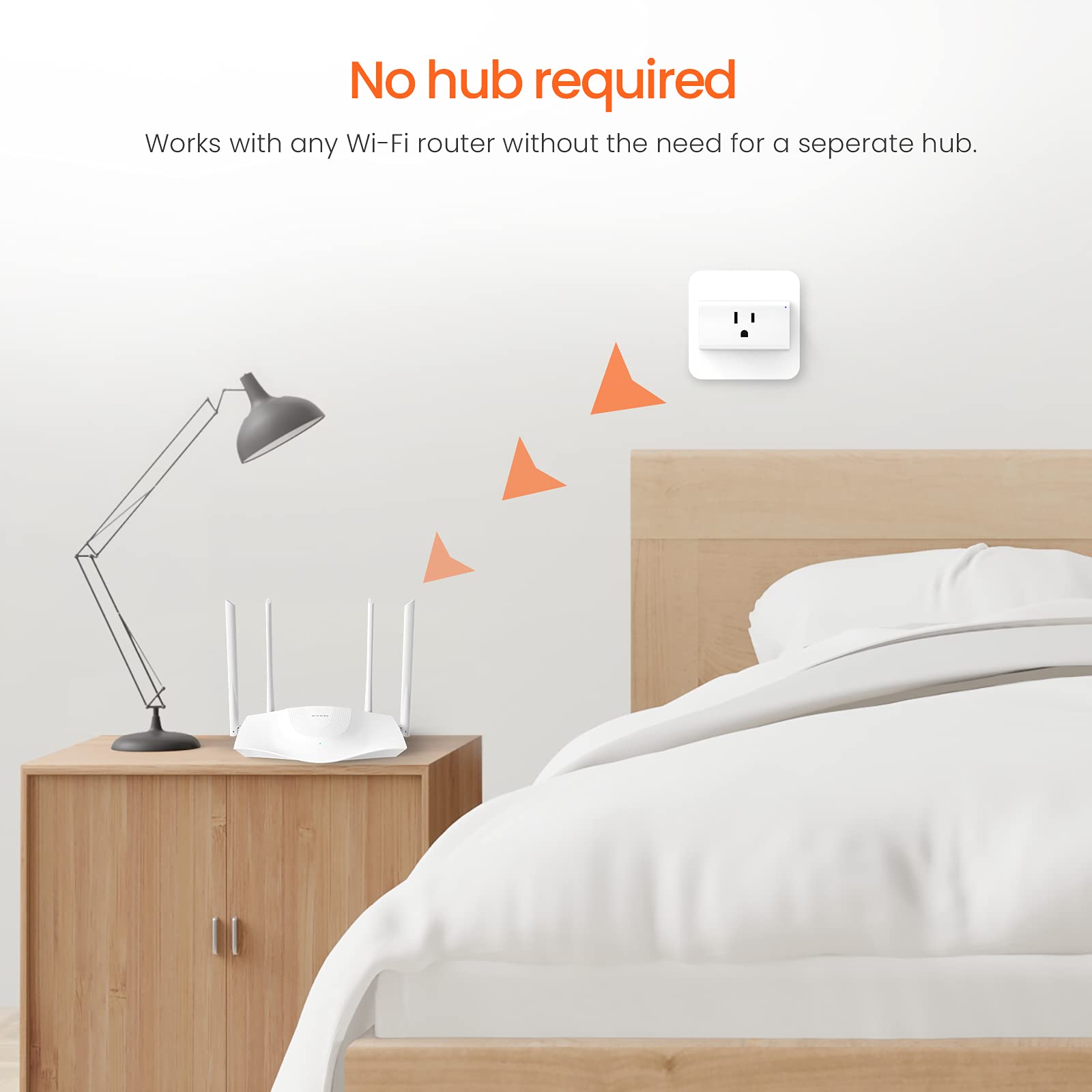 Tenda Beli Smart Plug, Mini Smart WiFi Outlet Works with Alexa Echo & Google Home | No Hub Required | App Remote Control
