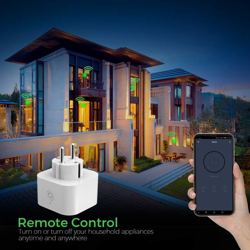 4PCS Elelight PE1004T Smart Sockets Remote Control Outlet with Timing Function,EU Plug