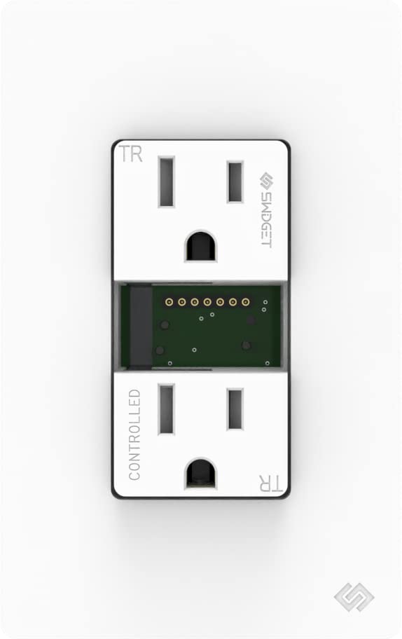 Swidget Customizable Outlet - Add a Wi-Fi or Z-Wave Insert to make it a smart outlet, smart plug, Wi-Fi Plug, Z-Wave Plug. Compatible with Alexa, Google Assistant, IFTTT. 15Amp, Tamper Resistant, ETL