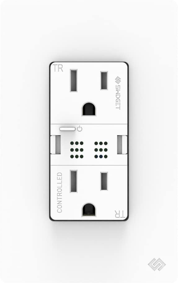 Swidget Customizable Outlet - Add a Wi-Fi or Z-Wave Insert to make it a smart outlet, smart plug, Wi-Fi Plug, Z-Wave Plug. Compatible with Alexa, Google Assistant, IFTTT. 15Amp, Tamper Resistant, ETL