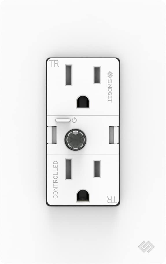 Swidget Customizable Outlet - Add a Wi-Fi or Z-Wave Insert to make it a smart outlet, smart plug, Wi-Fi Plug, Z-Wave Plug. Compatible with Alexa, Google Assistant, IFTTT. 15Amp, Tamper Resistant, ETL