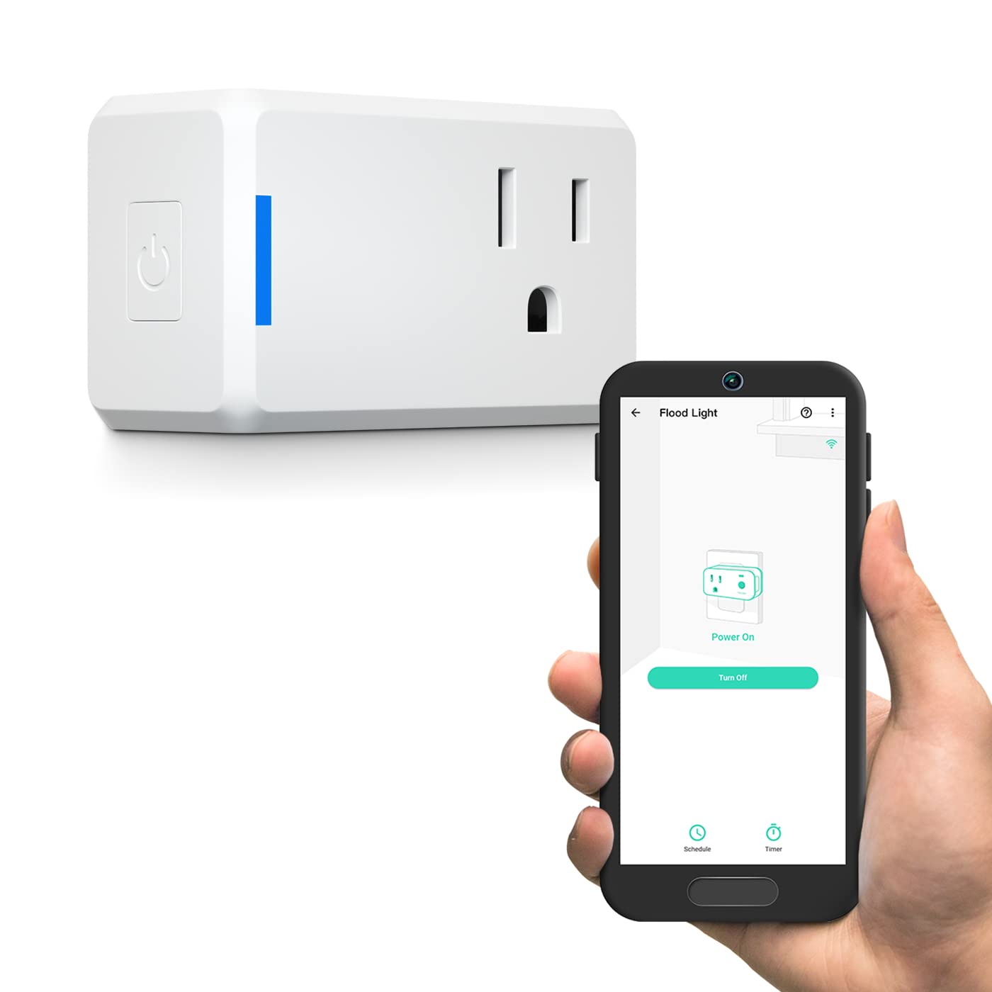 Smart Plug, LoRa enabled YoLink Plug Smart Home Mini Outlet Compatible with Alexa & Google Assistant, Remote Control Home Appliances from Anywhere, ETL Certified, YoLink Hub Required (Plug Mini)