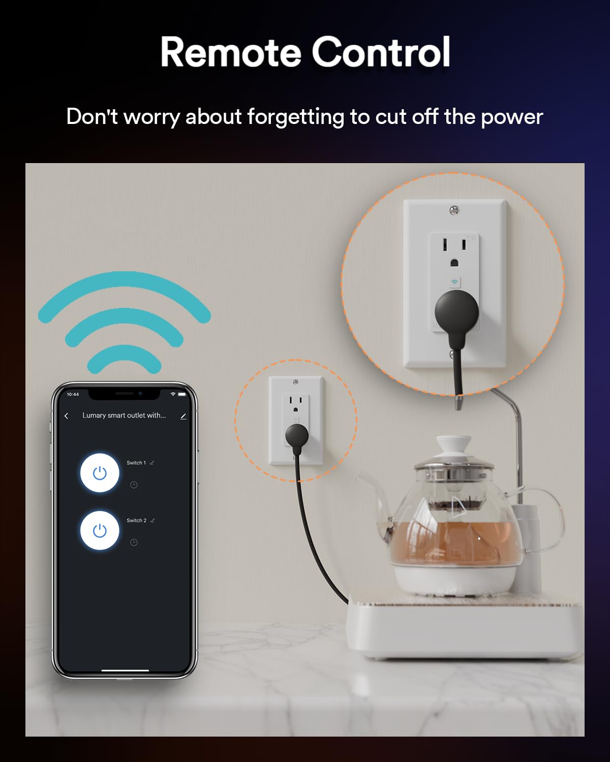 Smart WiFi in-Wall Outlet 15 Amp Tamper Resistant Split Duplex Receptacle - 2 Plugs, Compatible with Alexa, Google Home (No Hub Required)