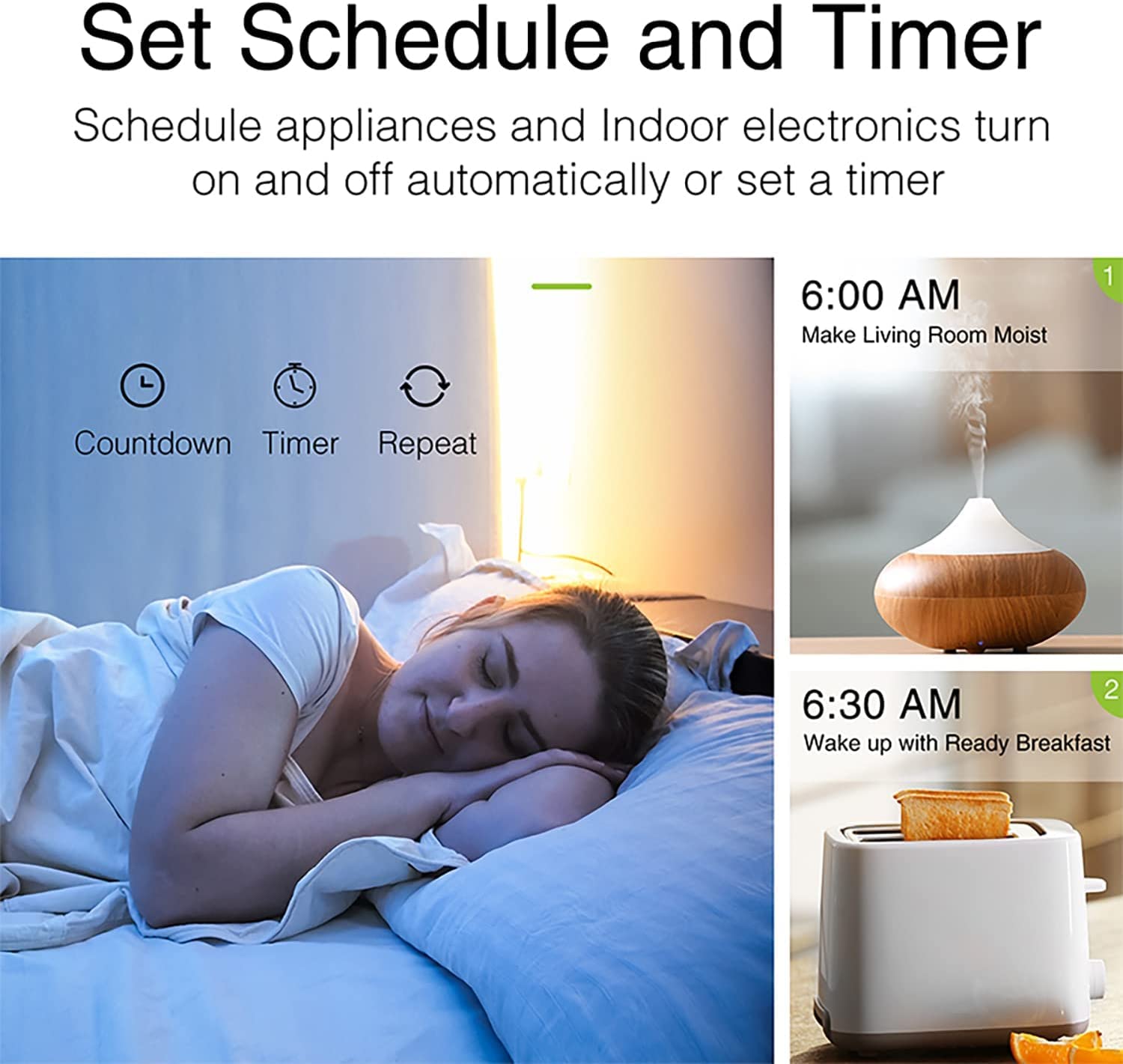 WiFi Smart Plug cETL Listed FCC Certified, Wi-Fi Outlet Compatible with Alexa, Echo and Google Home &IFTTT, No Hub Required, Remote Control,