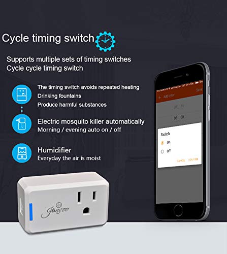 WiFi Smart Plug cETL Listed FCC Certified, Wi-Fi Outlet Compatible with Alexa, Echo and Google Home &IFTTT, No Hub Required, Remote Control,