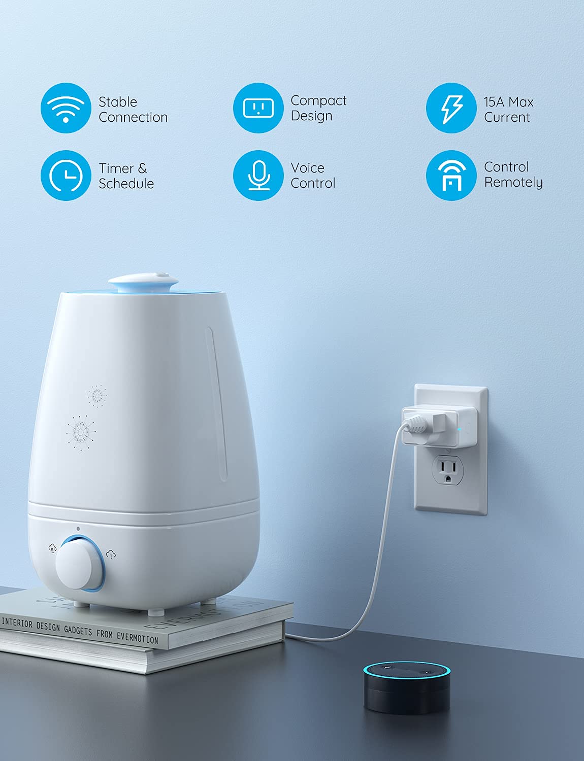 Govee Smart Plug, WiFi Bluetooth Outlets 2 Pack Work with Alexa and Google Assistant Bundle with Govee Smart Plug, WiFi Plugs Work with Alexa & Google Assistant, Smart Outlet with Timer & Group