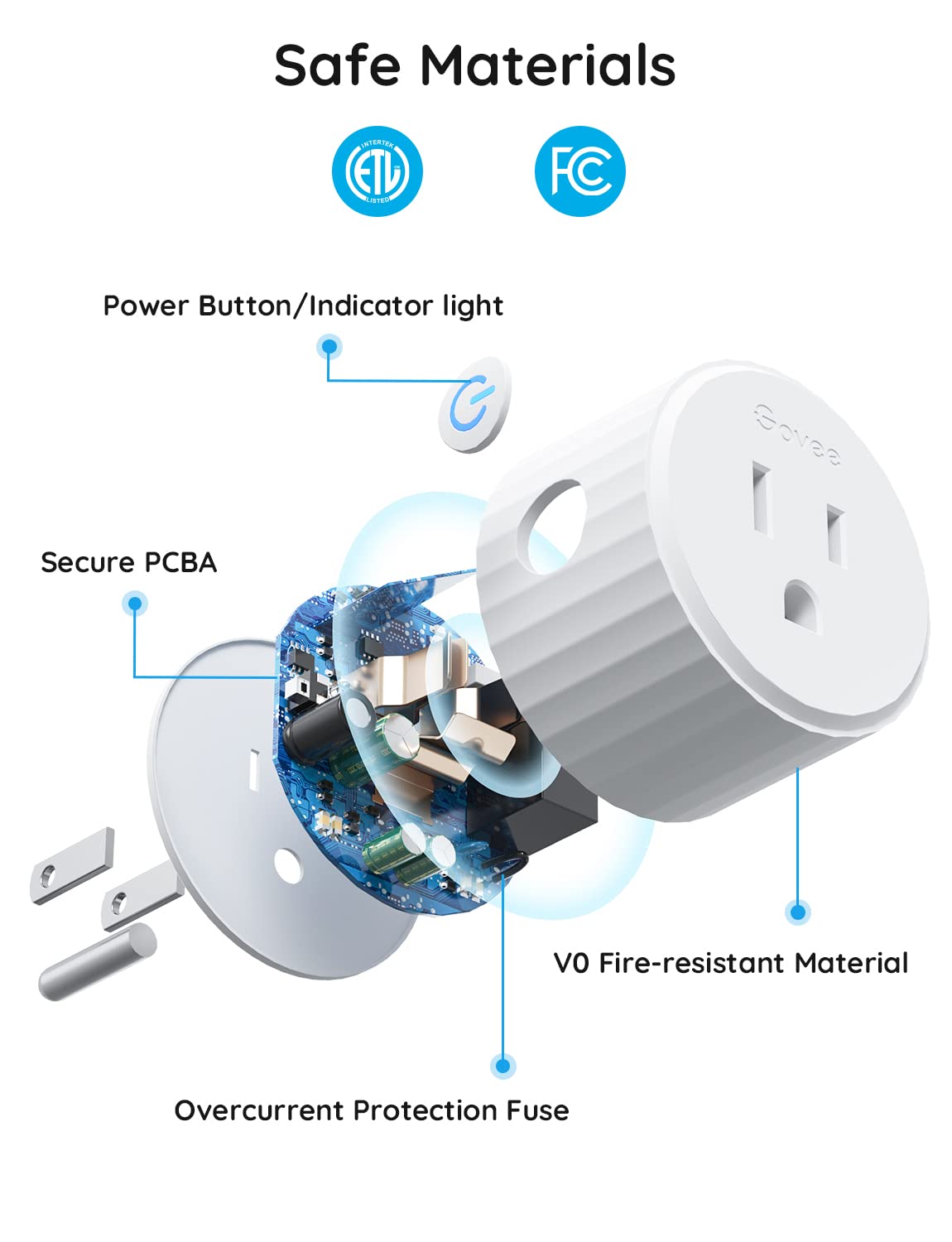 Govee Smart Plug, WiFi Bluetooth Outlets 2 Pack Work with Alexa and Google Assistant Bundle with Govee Smart Plug, WiFi Plugs Work with Alexa & Google Assistant, Smart Outlet with Timer & Group