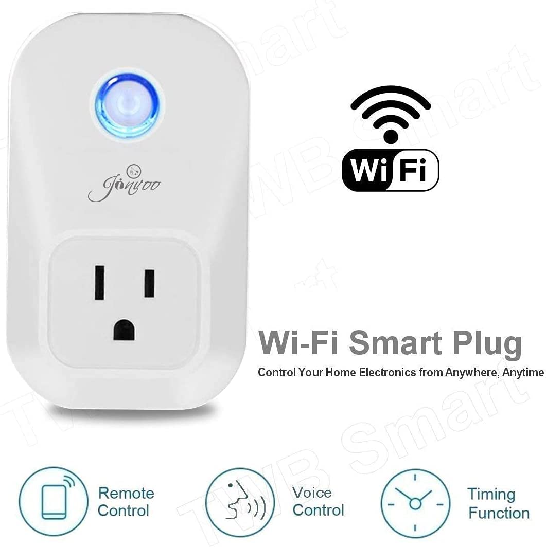 Mini Smart Plug,WiFi Outlet Socket Remote Control,Compatible with Alexa and Google Home,10Amp,Overload Protection,No Hub Required,ETL Listed,FCC Certified (2 Pack)