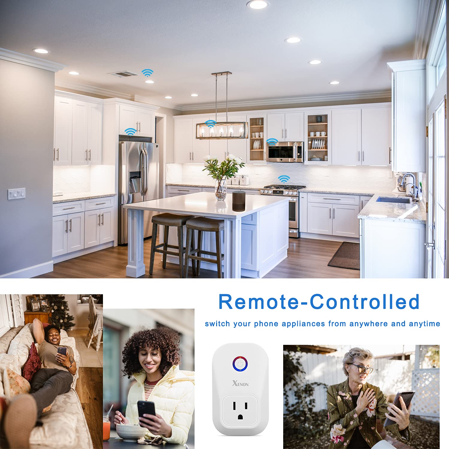 Mini Smart Plug,WiFi Outlet Socket Remote Control,Compatible with Alexa and Google Home,10Amp,Overload Protection,No Hub Required,ETL Listed,FCC Certified (2 Pack)
