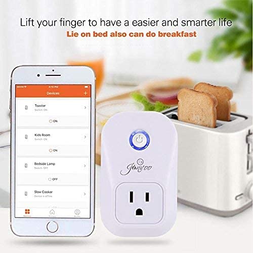 Mini Smart Plug,WiFi Outlet Socket Remote Control,Compatible with Alexa and Google Home,10Amp,Overload Protection,No Hub Required,ETL Listed,FCC Certified (2 Pack)