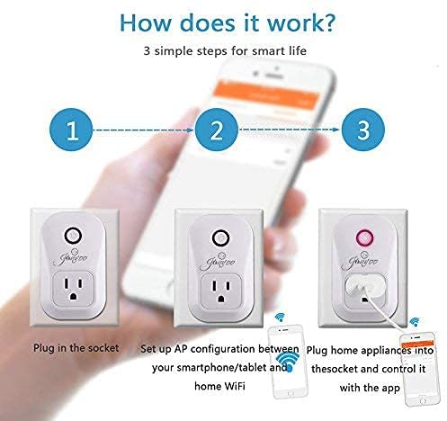 Mini Smart Plug,WiFi Outlet Socket Remote Control,Compatible with Alexa and Google Home,10Amp,Overload Protection,No Hub Required,ETL Listed,FCC Certified (2 Pack)