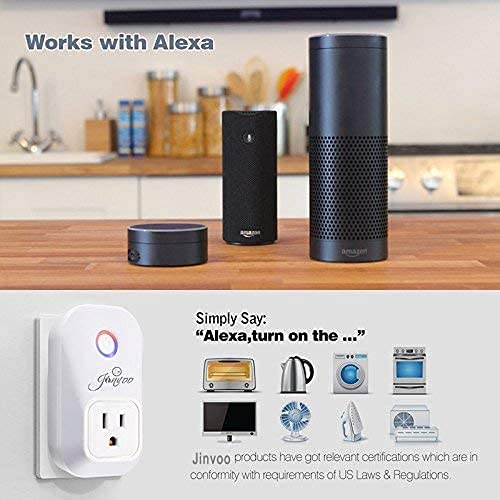 Mini Smart Plug,WiFi Outlet Socket Remote Control,Compatible with Alexa and Google Home,10Amp,Overload Protection,No Hub Required,ETL Listed,FCC Certified (2 Pack)
