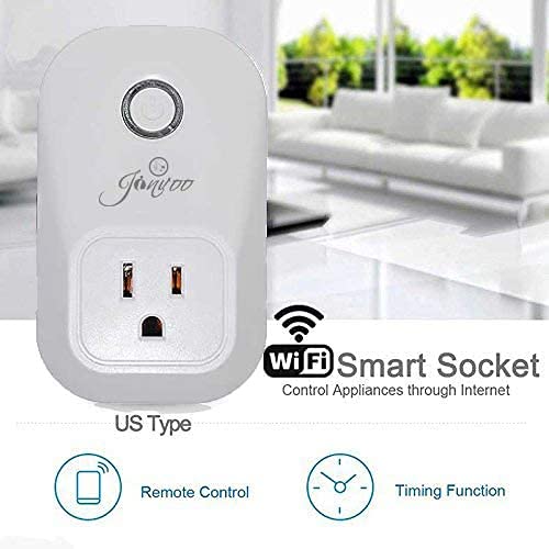 Mini Smart Plug,WiFi Outlet Socket Remote Control,Compatible with Alexa and Google Home,10Amp,Overload Protection,No Hub Required,ETL Listed,FCC Certified (2 Pack)