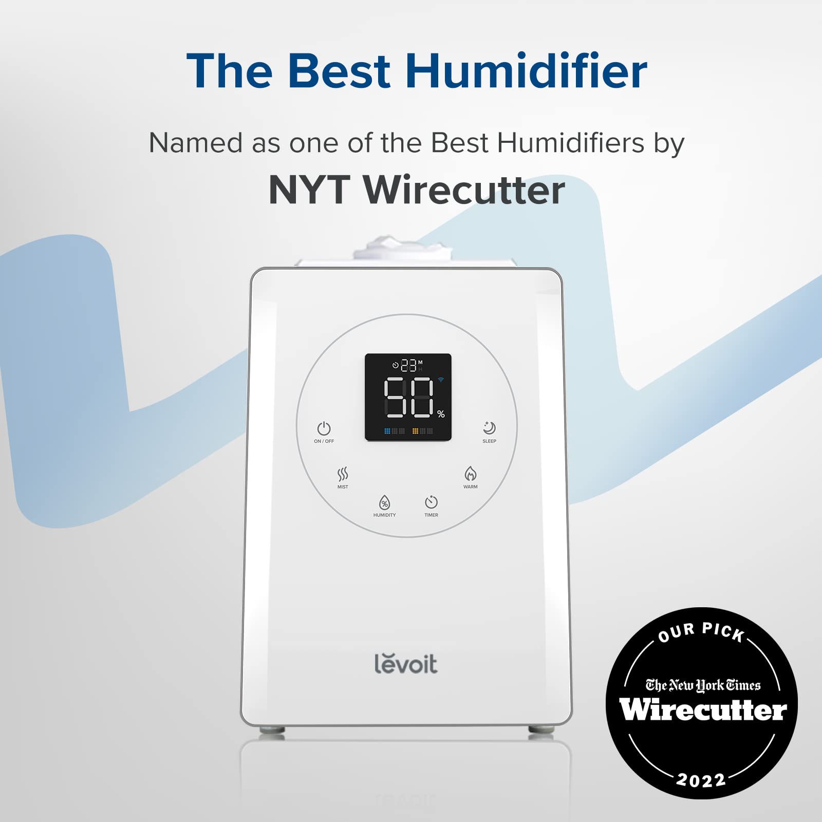 LEVOIT LV600S Humidifiers for Bedroom Large Room Home, 6L Warm and Cool Mist Top Fill Ultrasonic Air Vaporizer, Smart App & Voice Control, Quickly Humidify Whole House up to 753 sq.ft, Sleep Mode