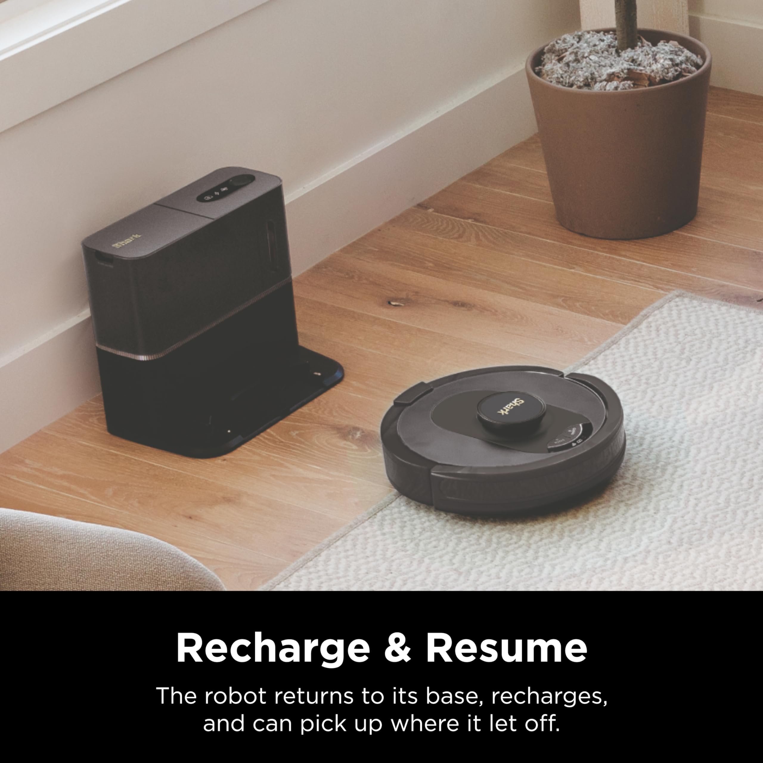 Shark AV2501S AI Robot Vacuum with HEPA Self-Empty Base, Bagless, 30-Day Capacity, LIDAR Navigation, Perfect for Pet Hair, Compatible with Alexa, Wi-Fi Connected, Black