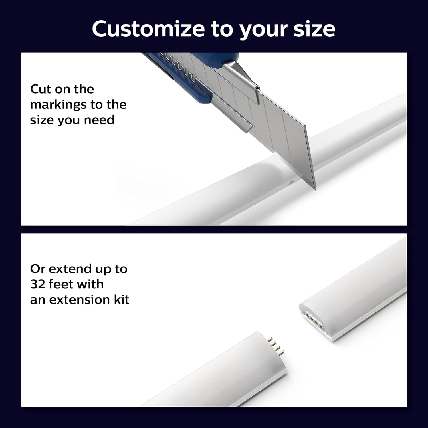 Philips Hue Gradient Ambiance Lightstrip (2m/6ft Base Kit with Plug), Flowing Multicolor Effect, Works with Amazon Alexa, Apple Homekit and Google Assistant, Bluetooth Compatible