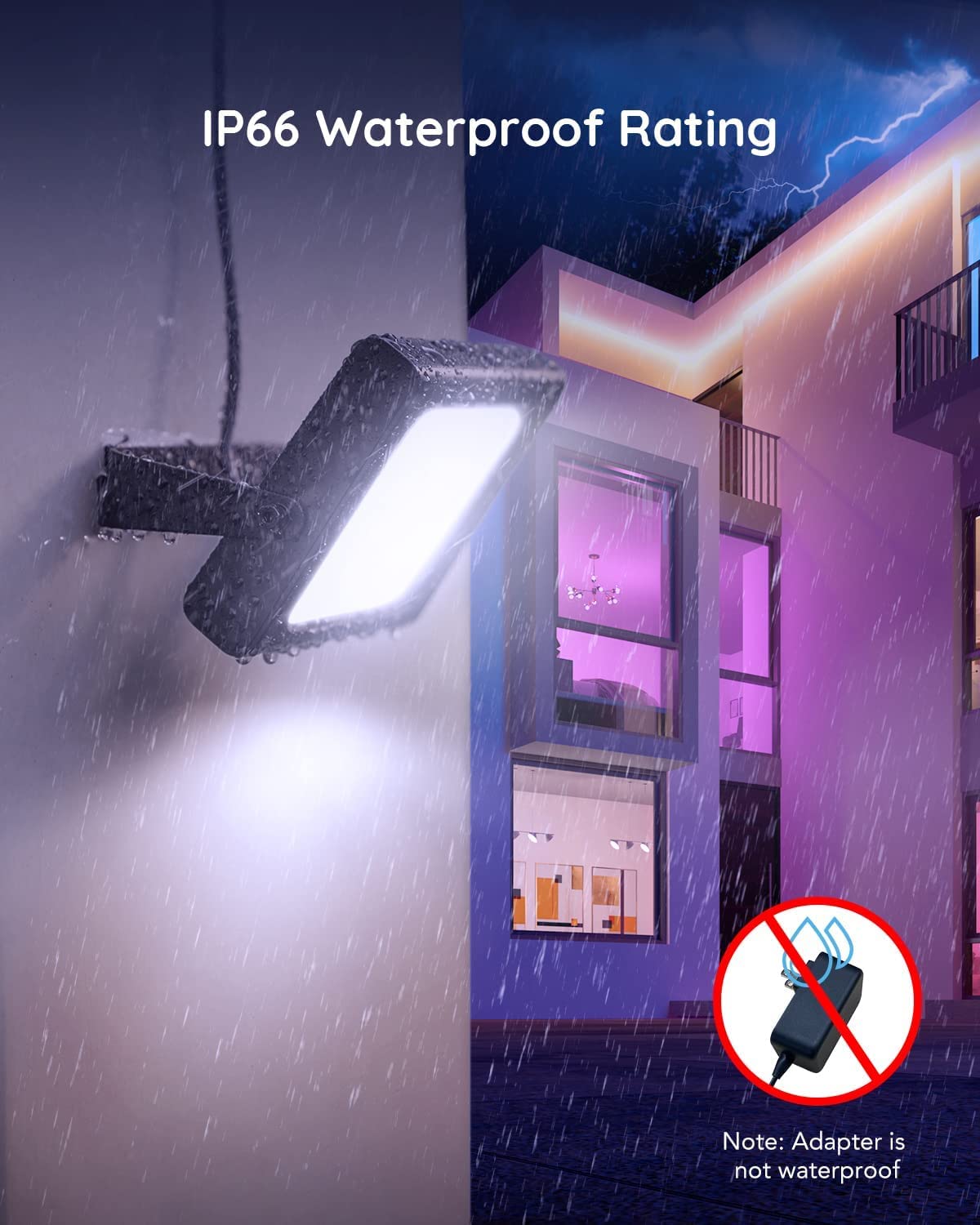 Govee Outdoor Lights, Flood Lights Uplight 2 in 1, LED Landscape Lighting, 35 Scene Modes, 4 Music Modes, Smart Color Changing IP65 Waterproof, App Control, Patio Lights, Garden Yards Walls, 4 Pack