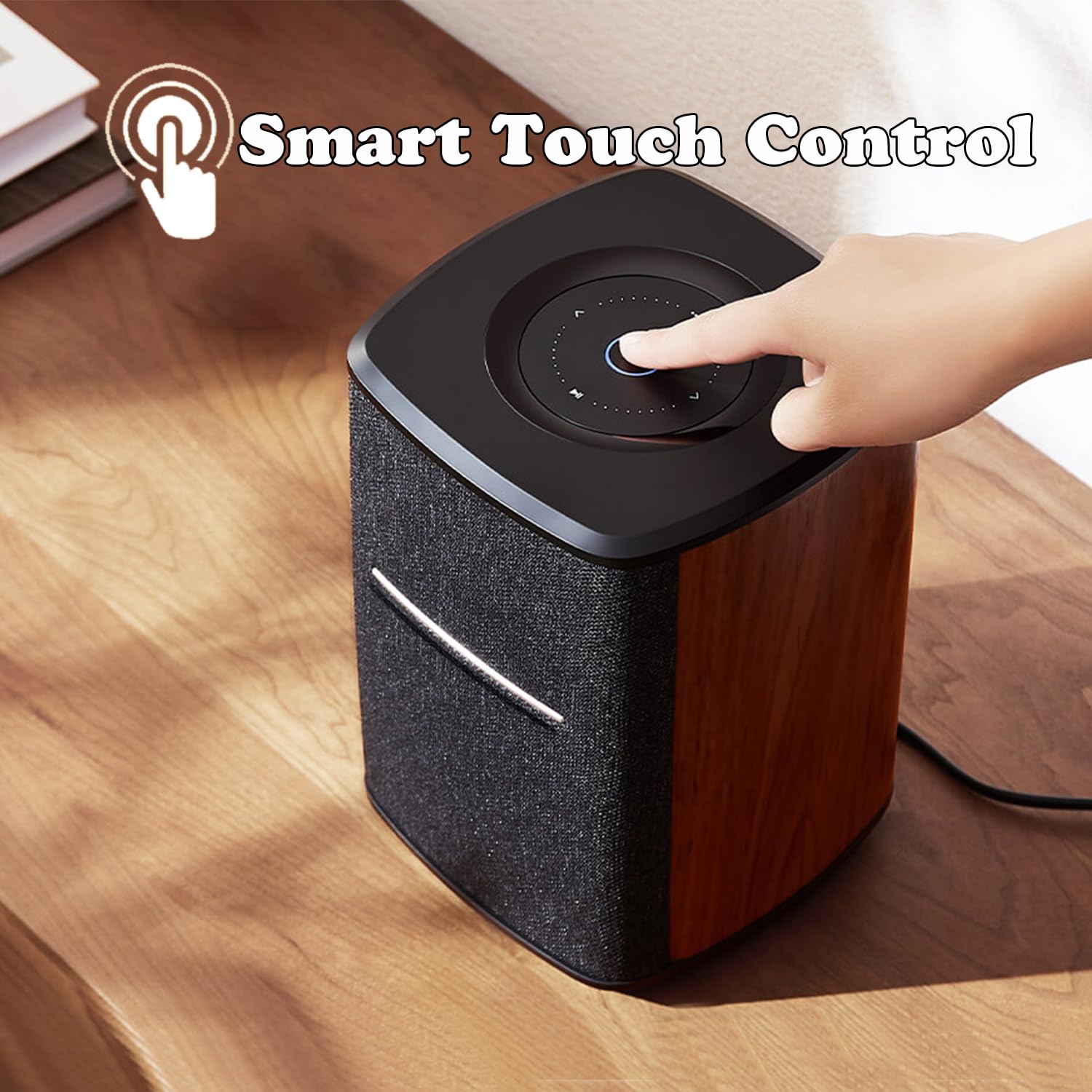 Edifier Mic-Free Smart Speaker, Works with Alexa, Supports AirPlay 2, Spotify Connect, Tidal Connect, 40W RMS Wi-Fi and Bluetooth Sound System, No Microphone, MS50A