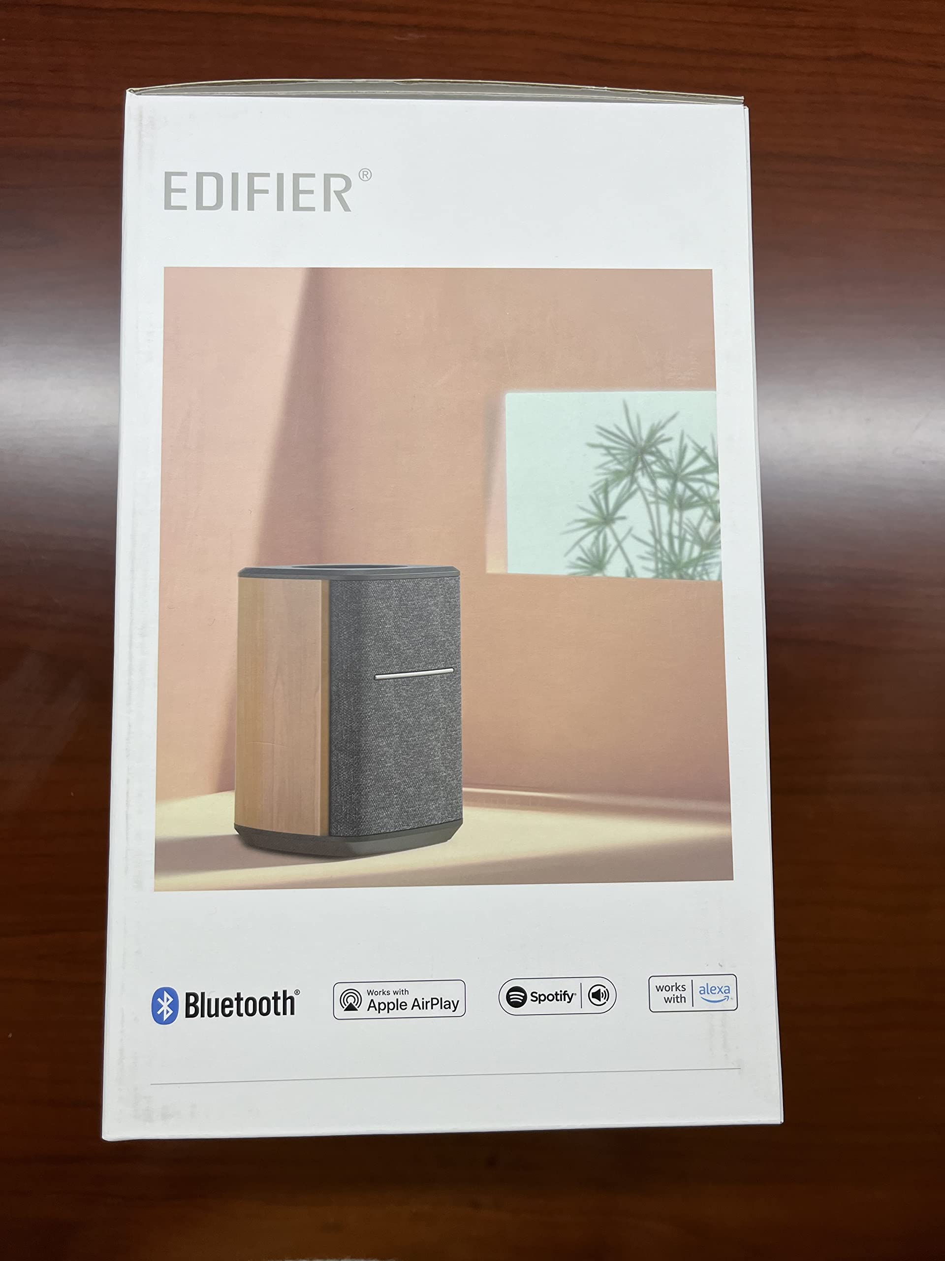 Edifier Mic-Free Smart Speaker, Works with Alexa, Supports AirPlay 2, Spotify Connect, Tidal Connect, 40W RMS Wi-Fi and Bluetooth Sound System, No Microphone, MS50A
