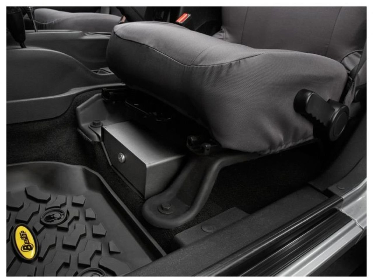 Bestop 42640-01 HighRock 4x4 Under Seat Lock Box for 2007-2018 Wrangler JK, Driver Side (Does Not Fit 2011-2018 Wrangler JK 2-Door Models)