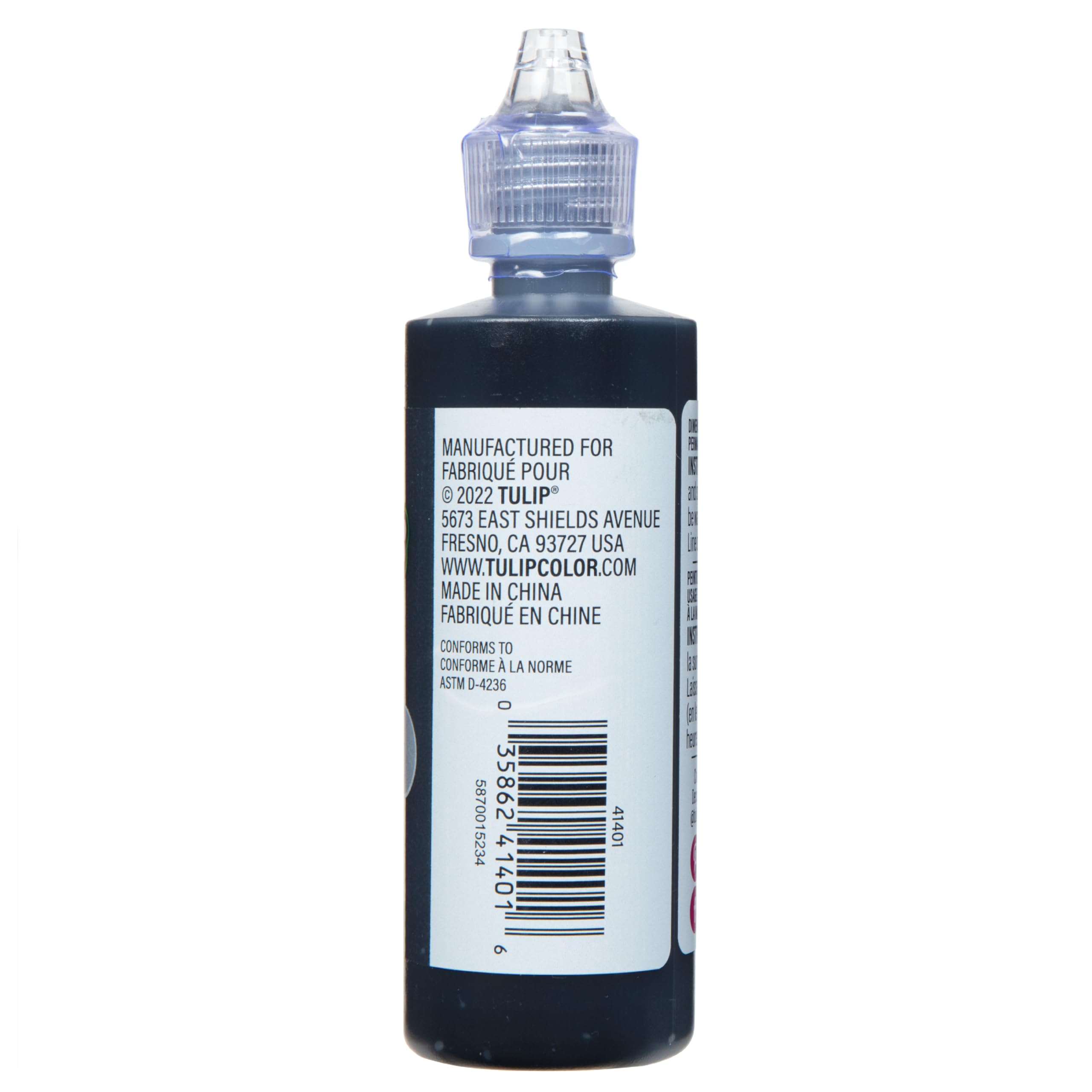 Tulip Dimensional Fabric Paint 41401 Dfpt 4Oz Slick Black, 4 Fl Oz (Pack of 1)