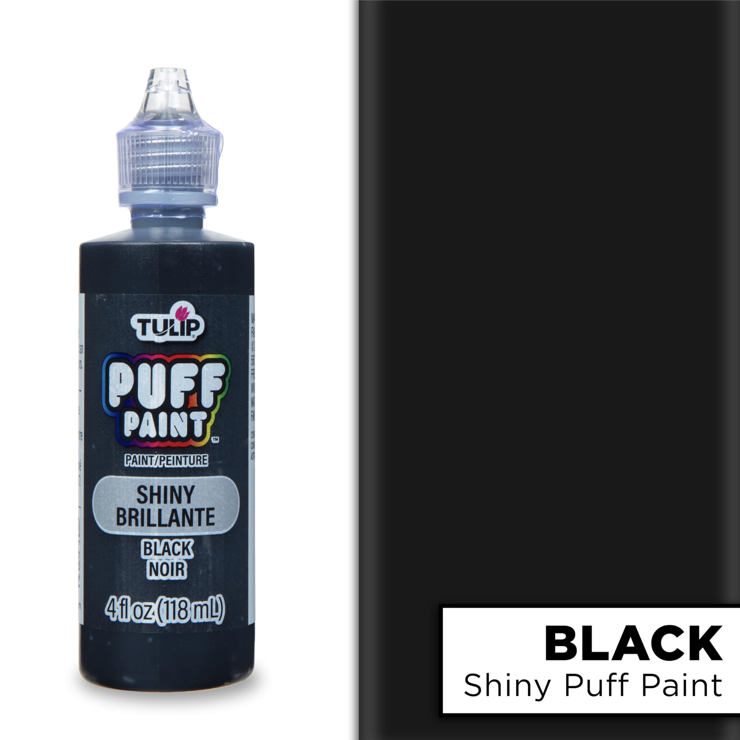Tulip Dimensional Fabric Paint 41401 Dfpt 4Oz Slick Black, 4 Fl Oz (Pack of 1)