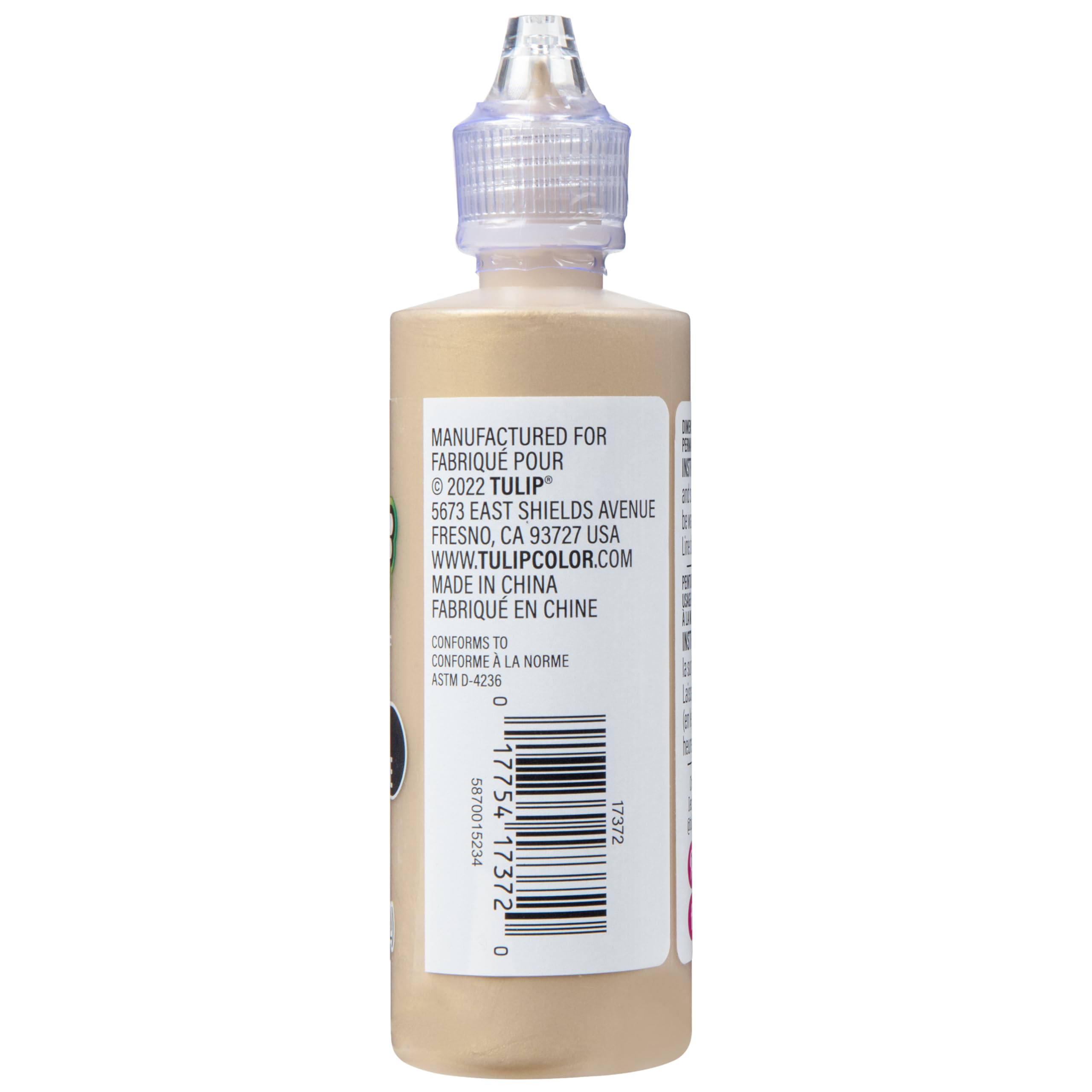 Tulip Dimensional Fabric Paint 17372 Dfpt 4Oz Metallic Gold, 4 Fl Oz (Pack of 1)