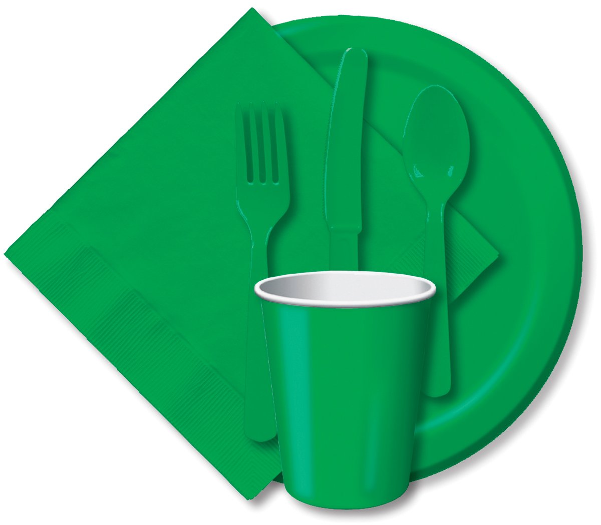 Dinner Plates 9" 24/Pkg-Emerald Green