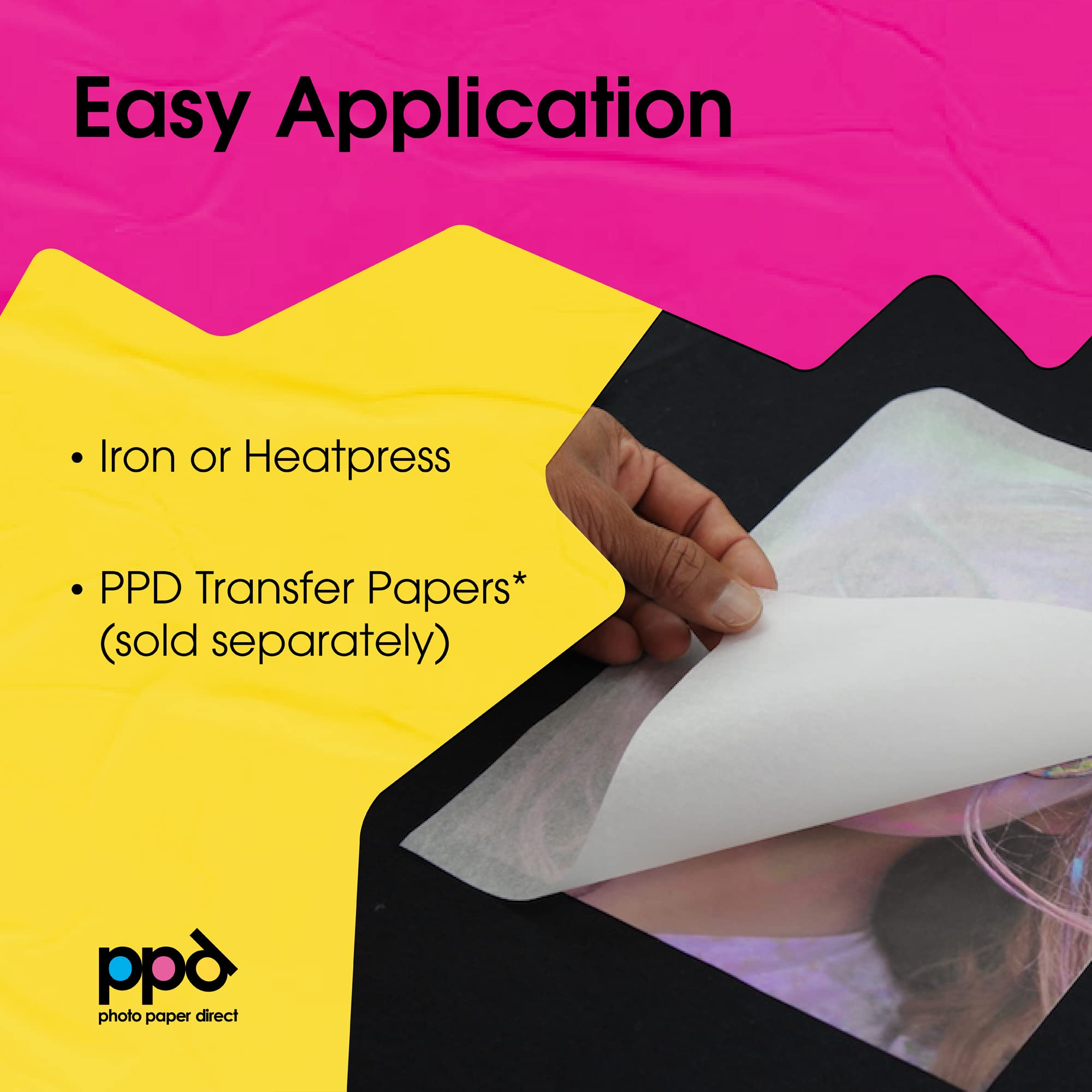 PPD Inkjet PREMIUM Iron-On White and Light Color T Shirt Transfers Paper LTR 8.5x11β Pack of 10 Sheets (PPD001-10)