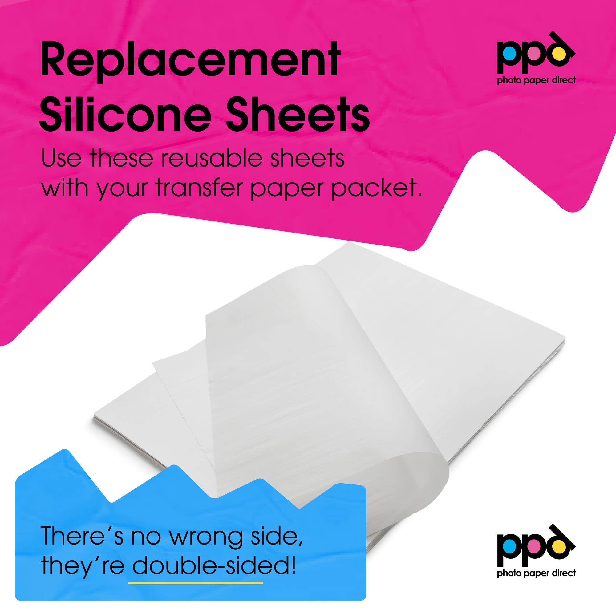PPD Inkjet PREMIUM Iron-On White and Light Color T Shirt Transfers Paper LTR 8.5x11β Pack of 10 Sheets (PPD001-10)
