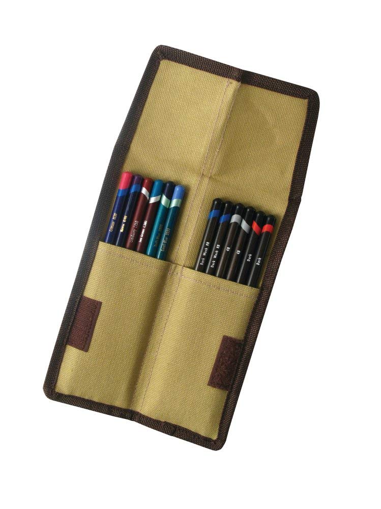 Derwent Pencil Case, Canvas Wrap Pencil Holder, Holds up to 12 Pencils (2300671)