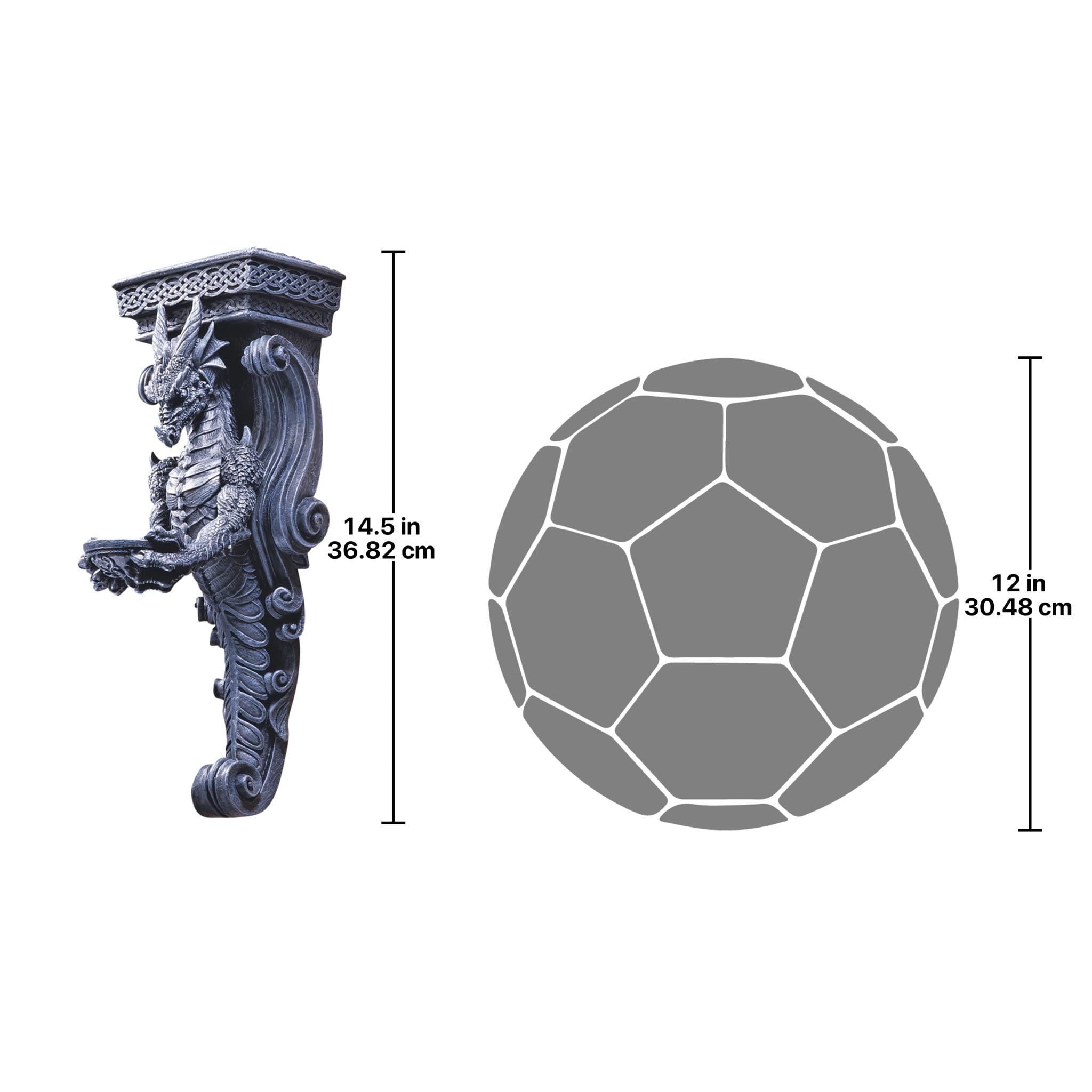 Design Toscano CL93826 Dragons of Darkmoor Castle Wall Caryatids - Set of Two,Set of 2