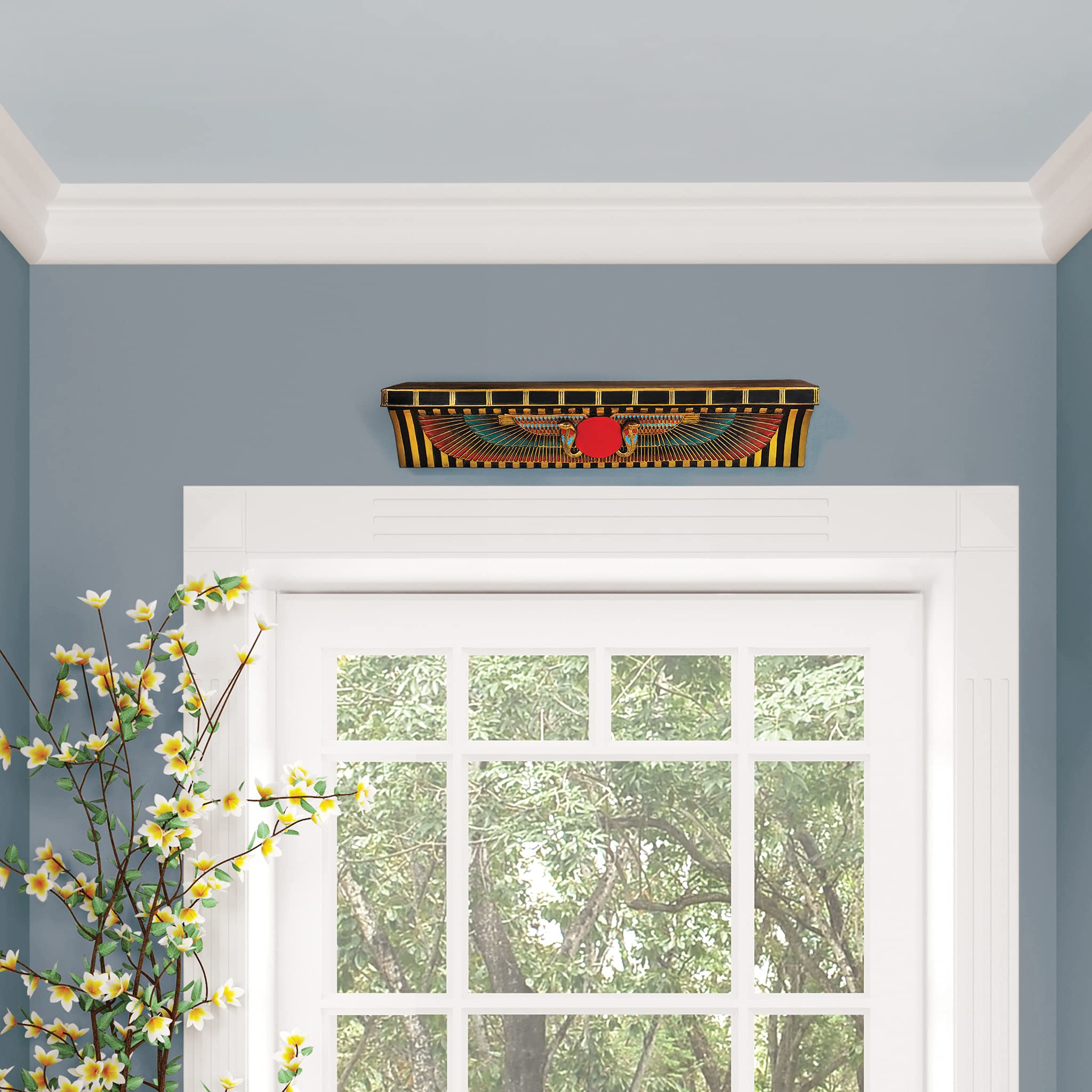 Design Toscano Egyptian Ur-Uatchi Ceremonial Offering Wall Display Shelf, Full Color
