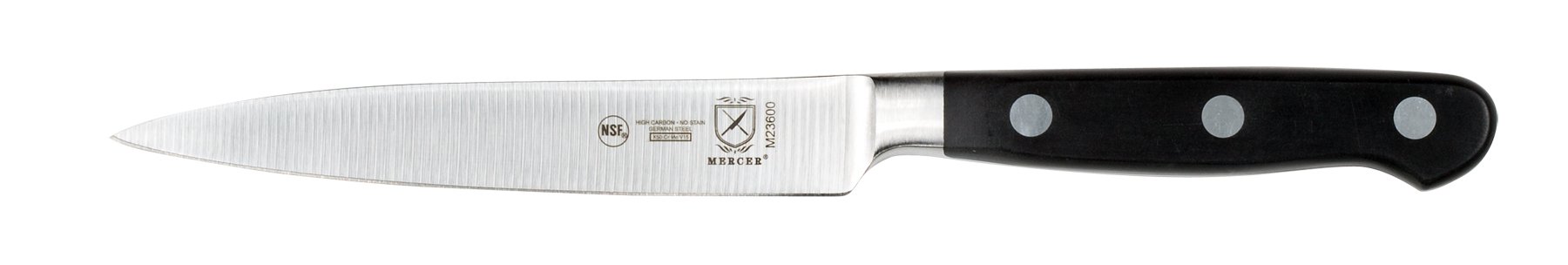 Mercer Culinary M23500 Renaissance 6-Piece Forged Knife Block Set, Tempered Glass Block