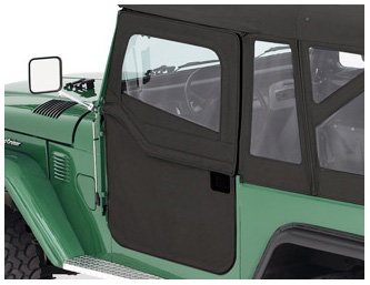 Bestop 5177415 Black Denim 2-Piece Fabric Doors for 1964-1984 Toyota Land Cruiser