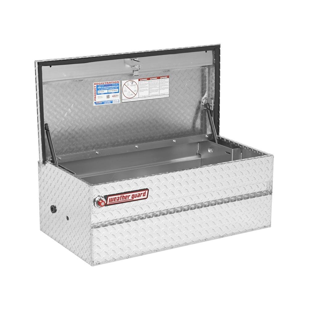 Weather Guard Truck Box Chest, 62 in. W, 20-1/4 in. D, Bright Aluminum, 664001