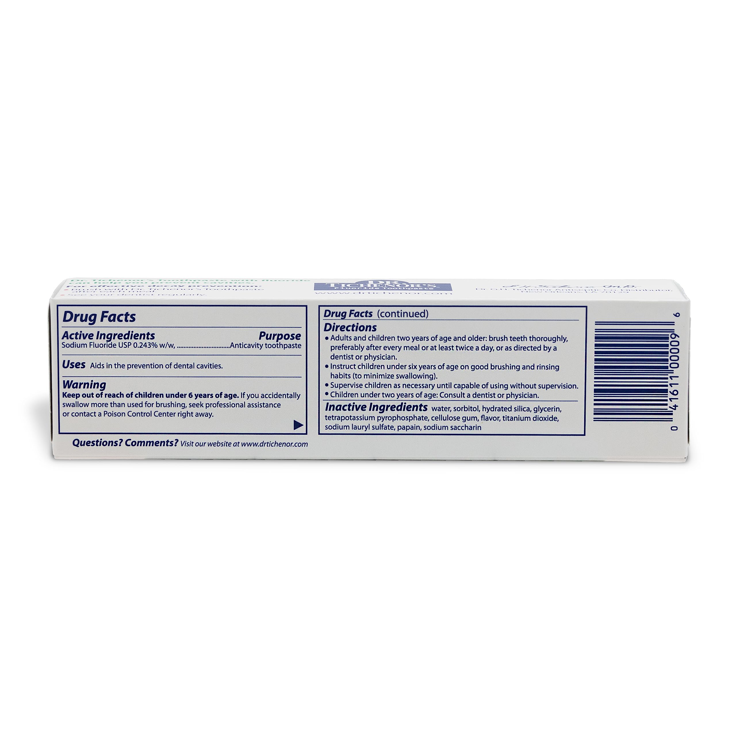 Dr. Tichenor's Extra Whitening Fluoride Toothpaste 6.4 oz (Pack Of 2)