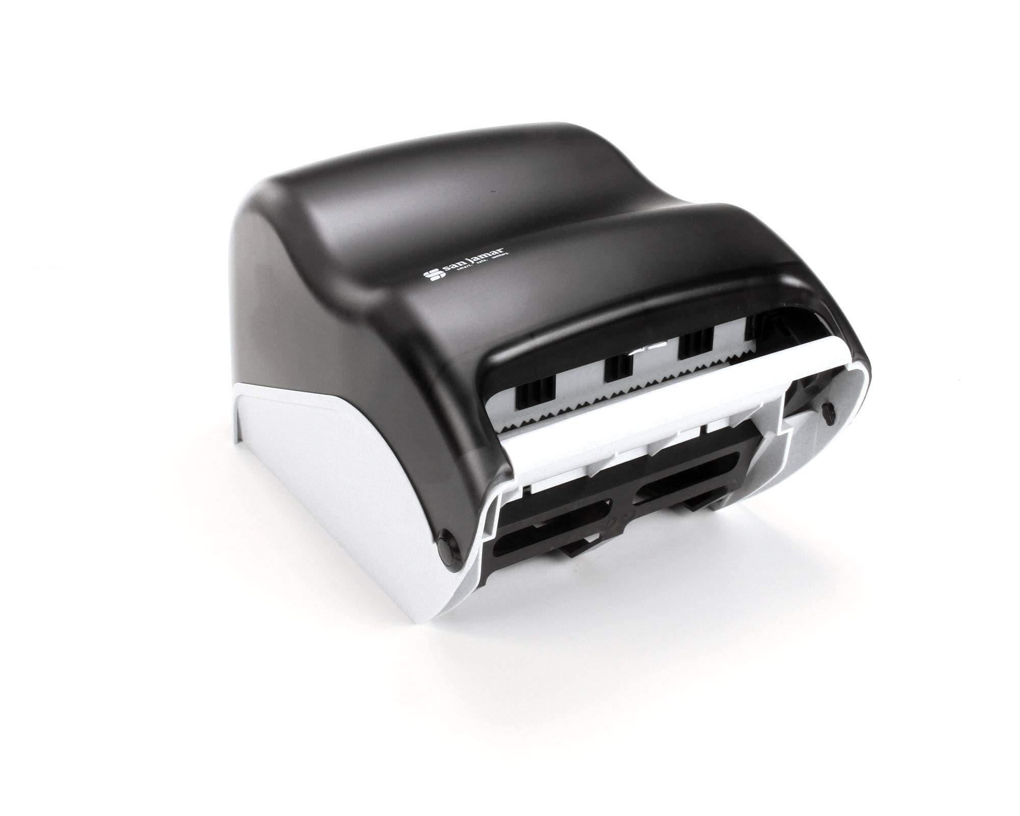 San Jamar Electronic Touchless Roll Towel Dispenser, 11 3/4 x 9 x 15 1/2, Black (T1300TBK),Black Pearl