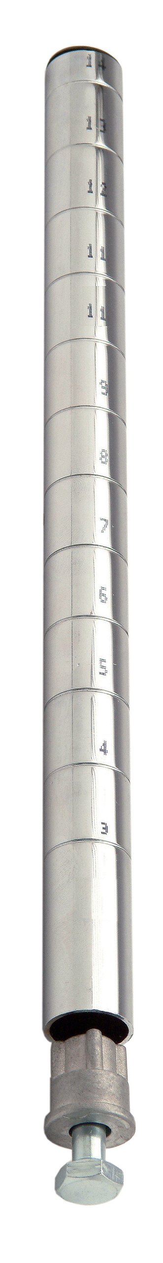 Quantum Storage P74C 4-Pack Posts for Wire Shelving, Chrome Finish, 74" Height x 1" Diameter