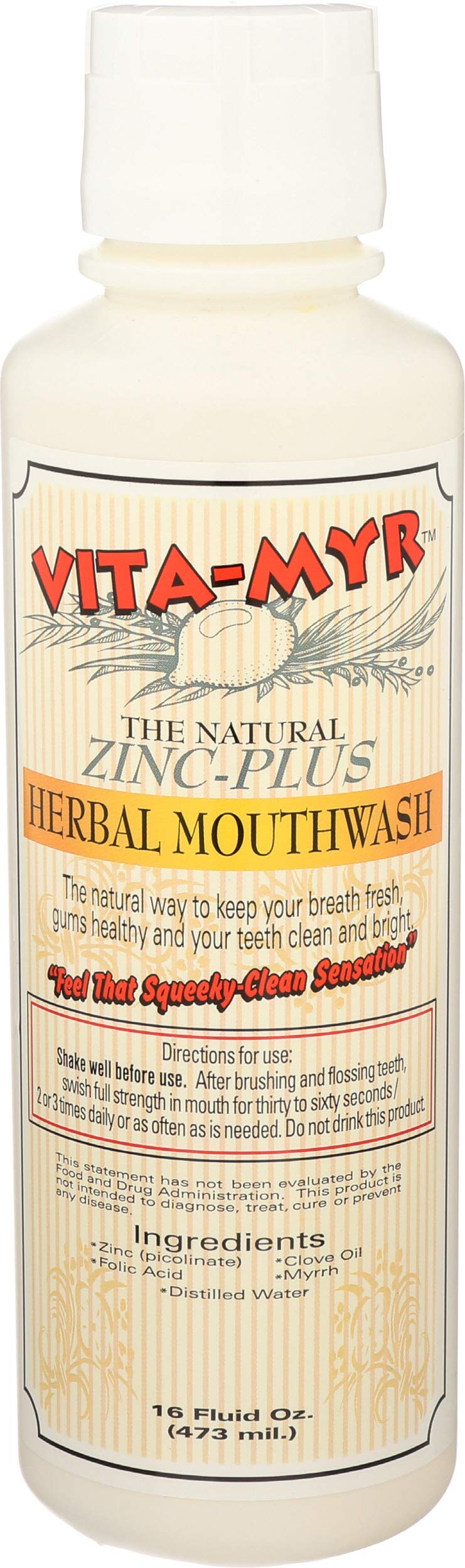 VITA-MYR Zinc-Plus Xtra Herbal Mouthwash (16 Ounce)