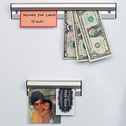 Hangman Clip-It Strip Magnetic Note and Paper Holder-Aluminum (CSA-12)