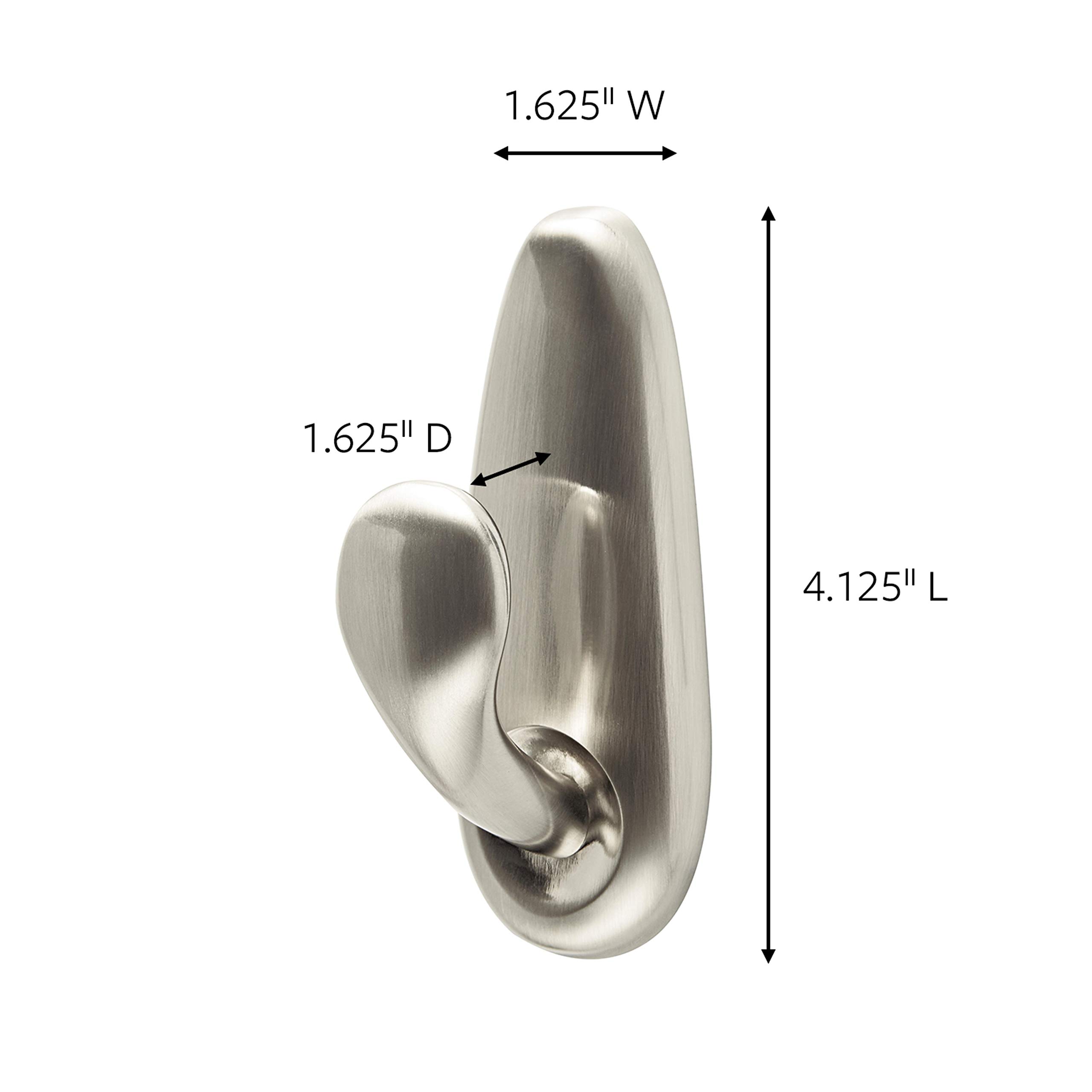 Command FC13-BN FBA_FC13-BN Forever Classic Metal, Large, Brushed Nickel, 1-Hook (FC13-BN-ES)