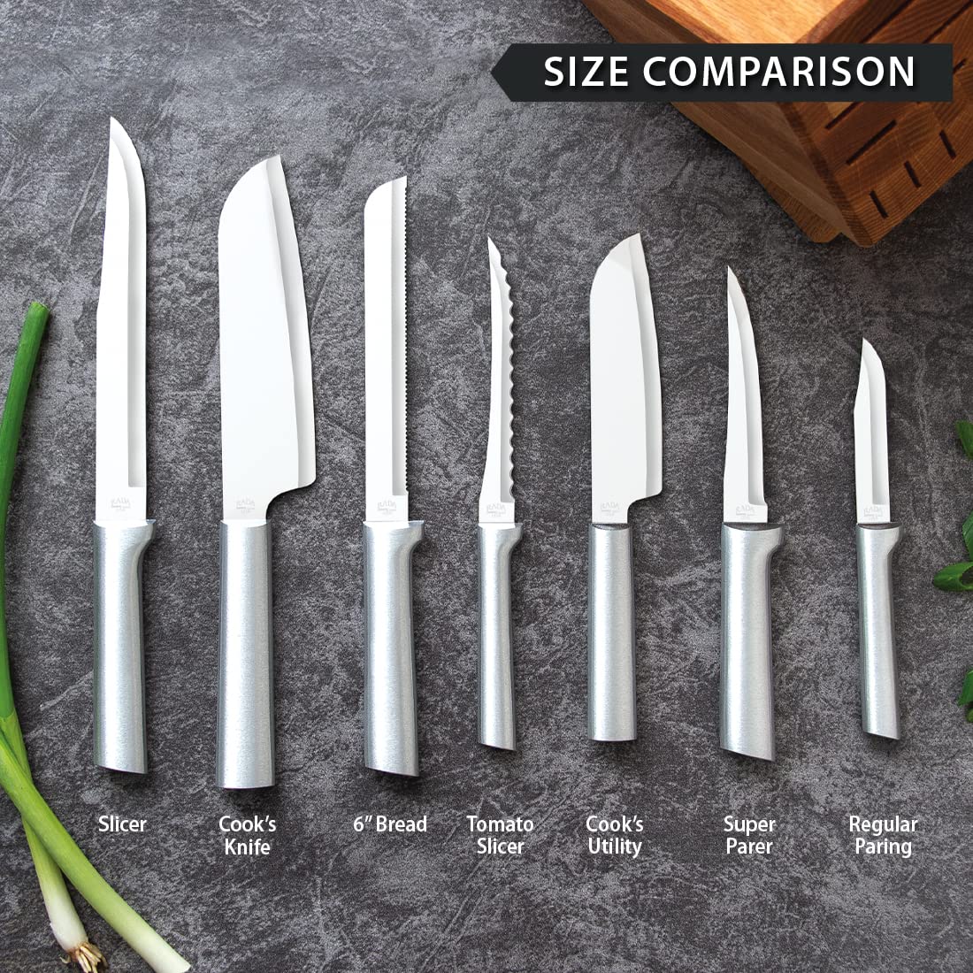 Rada Cutlery Regular Paring Knife, Aluminum Handle - Pack of 2